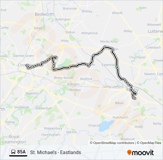 85a Route: Schedules, Stops & Maps - Coventry (Updated)