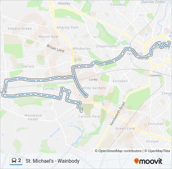 2 Route: Schedules, Stops & Maps - Cannon Park Centre (Updated)