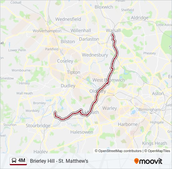 4m Route: Schedules, Stops & Maps - Merry Hill (Updated)