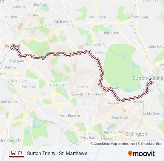 77 Route: Schedules, Stops & Maps - Sutton Coldfield (Updated)