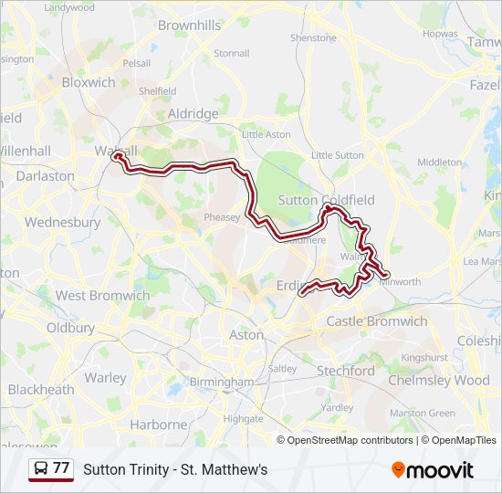 77 Route: Schedules, Stops & Maps - Six Ways Island (Updated)