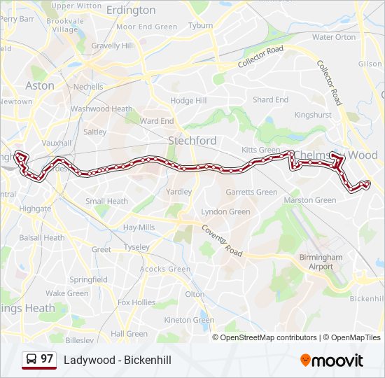97 Route: Schedules, Stops & Maps - Birmingham Business Park (Updated)