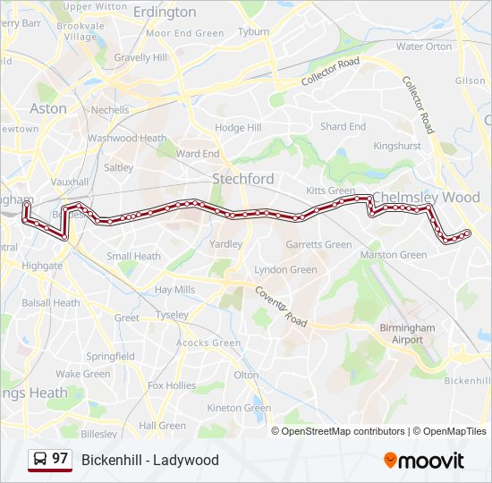97 Route: Schedules, Stops & Maps - Birmingham (Updated)