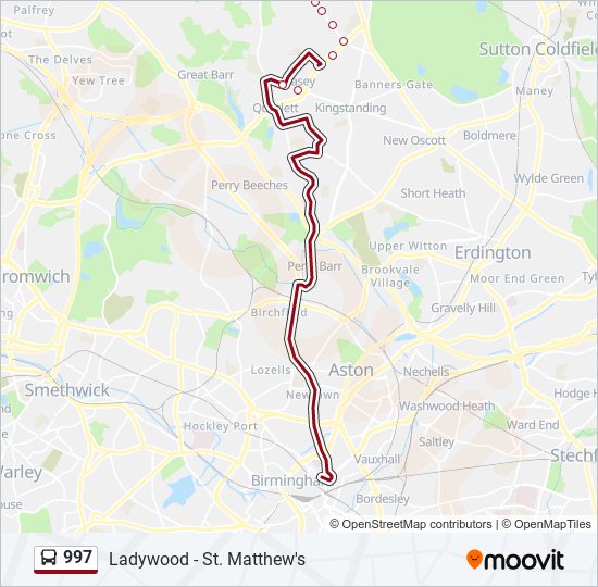 997 Route: Schedules, Stops & Maps - Pheasey (Updated)