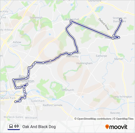 69 Route: Schedules, Stops & Maps - Oak And Black Dog (Updated)