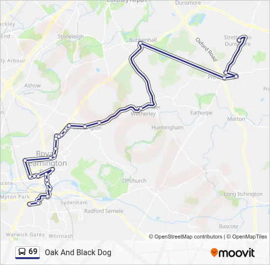 69 Route: Schedules, Stops & Maps - Oak And Black Dog (Updated)