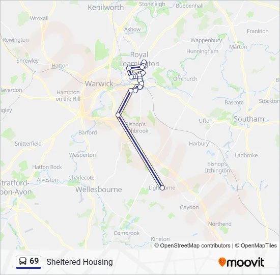 69 Route: Schedules, Stops & Maps - Sheltered Housing (Updated)