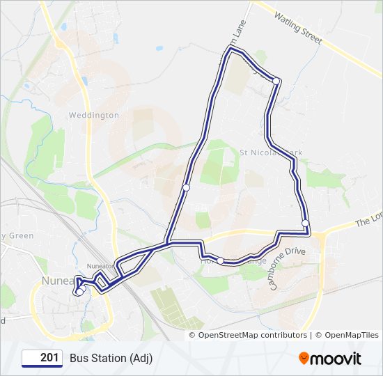 201 Route: Schedules, Stops & Maps - Bus Station (Adj) (Updated)
