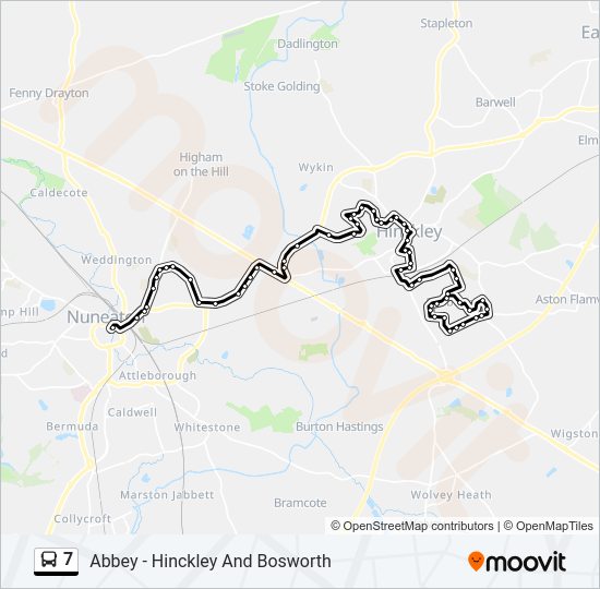 7 Route: Schedules, Stops & Maps - Nuneaton (Updated)