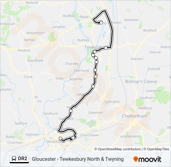 dr2 Route: Schedules, Stops & Maps - Twyning (Updated)