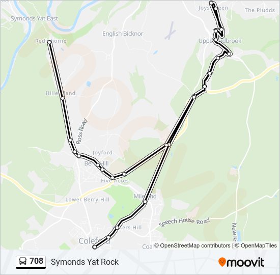 708 Route: Schedules, Stops & Maps - Symonds Yat Rock (Updated)