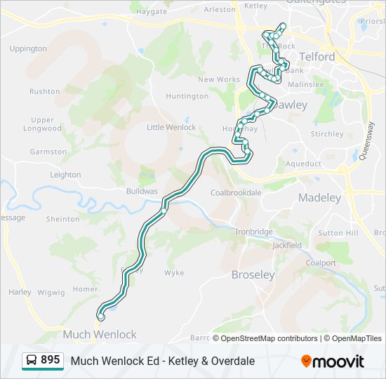 895 Route: Schedules, Stops & Maps - Much Wenlock (Updated)