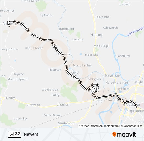 32 Route: Schedules, Stops & Maps - Newent (Updated)