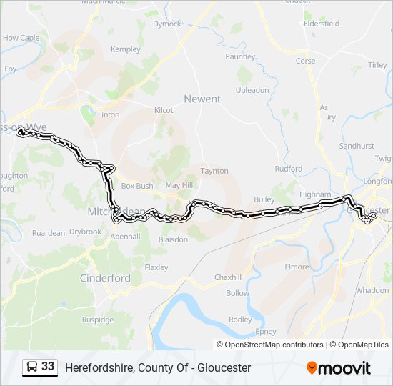 33 Route: Schedules, Stops & Maps - Gloucester (Updated)