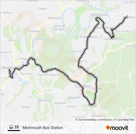 35 Route: Schedules, Stops & Maps - Monmouth Bus Station (Updated)