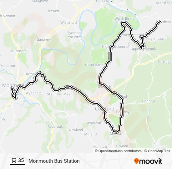 35 Route: Schedules, Stops & Maps - Monmouth Bus Station (Updated)