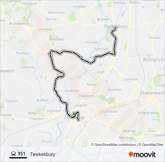 351 Route: Schedules, Stops & Maps - Tewkesbury (Updated)