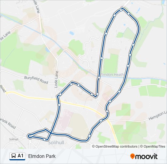a1 Route: Schedules, Stops & Maps - Elmdon Park (Updated)