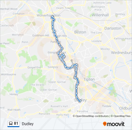 81 Route: Schedules, Stops & Maps - Dudley (Updated)
