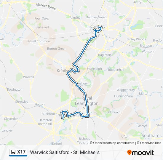 X17 Route: Schedules, Stops & Maps - Warwick Bus Station (Updated)