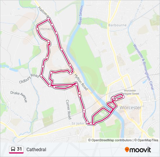 31 Route: Schedules, Stops & Maps - Henwick Park (Updated)