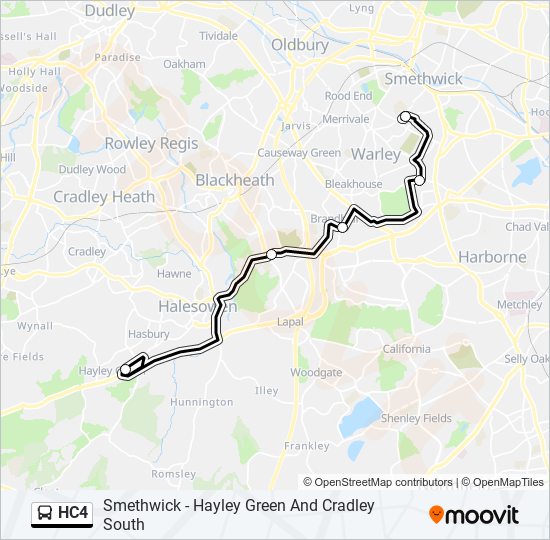 hc4 Route: Schedules, Stops & Maps - Hayley Green (Updated)