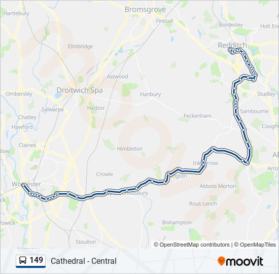 149 Route Schedules Stops Maps Redditch Updated 149 Route Schedules Stops Maps Redditch Updated