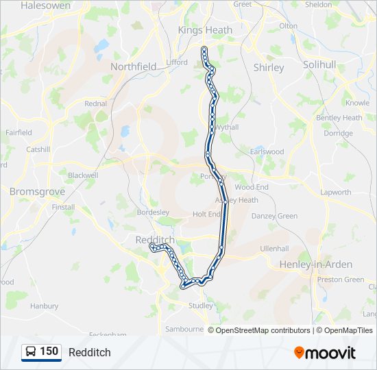 150 Route: Schedules, Stops & Maps - Redditch (Updated)
