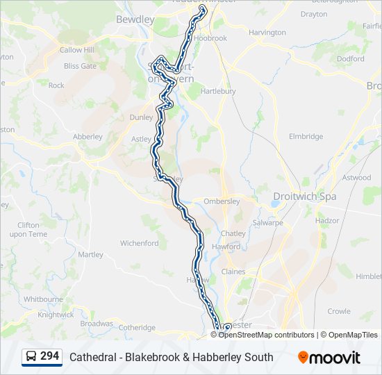 294 Route: Schedules, Stops & Maps - Kidderminster (Updated)