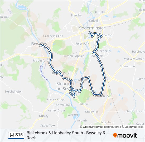 s15 Route: Schedules, Stops & Maps - Kidderminster (Updated)