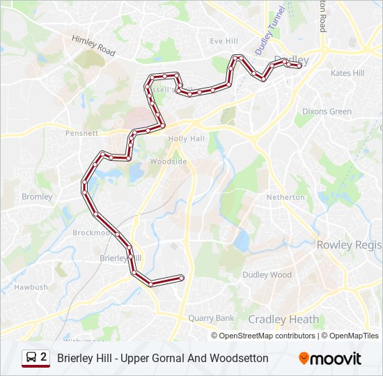 2 Route: Schedules, Stops & Maps - Dudley (Updated)