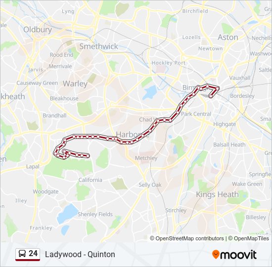 24 Route: Schedules, Stops & Maps - Worlds End (Updated)