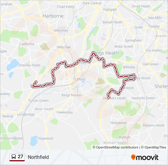 27 Route: Schedules, Stops & Maps - Northfield (Updated)