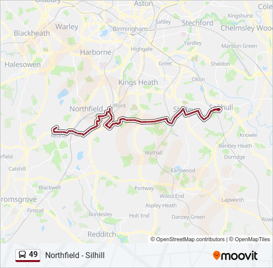 49 Route: Schedules, Stops & Maps - Frankley (Updated)