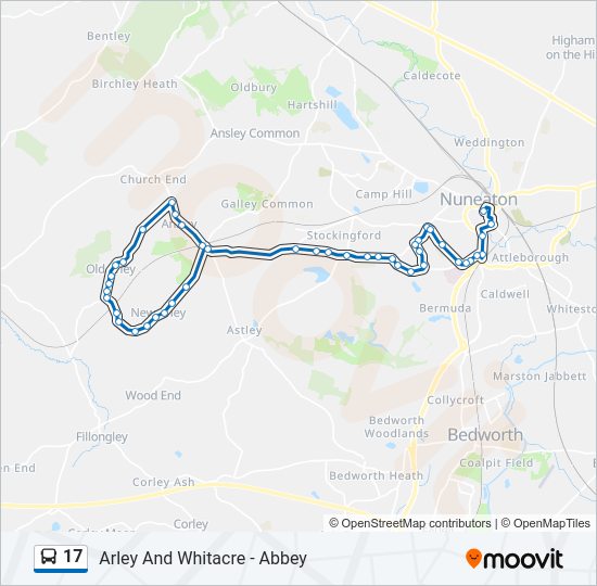 17 Route: Schedules, Stops & Maps - Nuneaton (Updated)