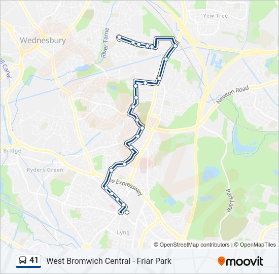 41 Route: Schedules, Stops & Maps - West Bromwich (Updated)