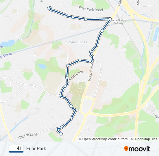 41 Route: Schedules, Stops & Maps - Friar Park (Updated)