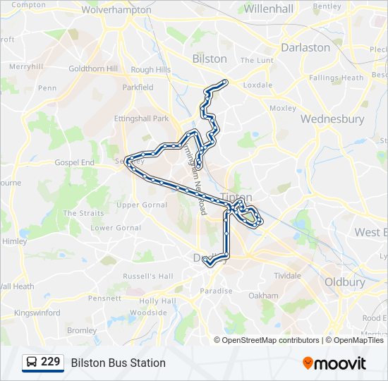 229 Route: Schedules, Stops & Maps - Bilston Bus Station (Updated)