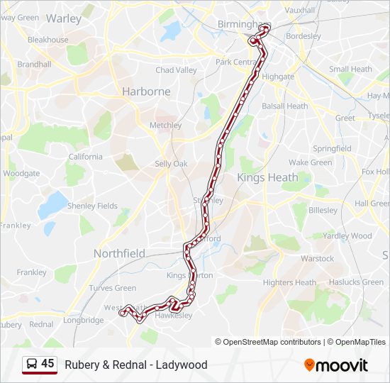 45 Route: Schedules, Stops & Maps - West Heath Church (Updated)