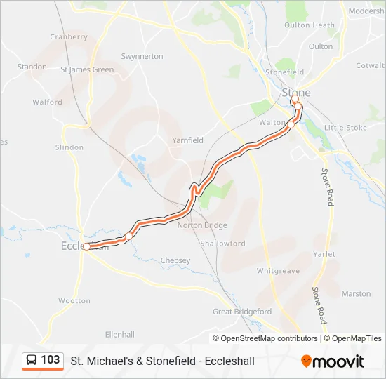 103 Route: Schedules, Stops & Maps - Radford Street (Updated)