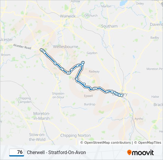 76 Route: Schedules, Stops & Maps - Stratford-Upon-Avon (Updated)