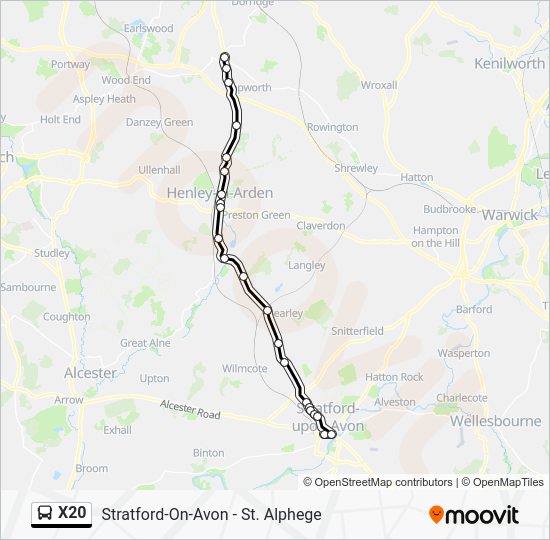 X20 Route: Schedules, Stops & Maps - The Wharf (Updated)