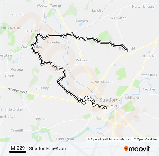 229 Route: Schedules, Stops & Maps - Stratford-Upon-Avon (Updated)