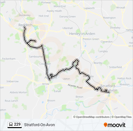 229 Route: Schedules, Stops & Maps - Redditch (Updated)