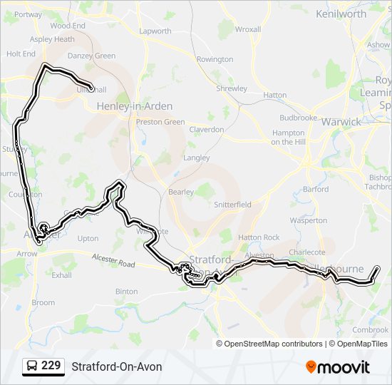 229 Route: Schedules, Stops & Maps - Moreton Morrell (Updated)