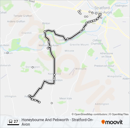27 Route: Schedules, Stops & Maps - Stratford-Upon-Avon (Updated)