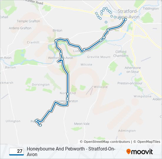 27 Route: Schedules, Stops & Maps - Stratford-Upon-Avon (Updated)
