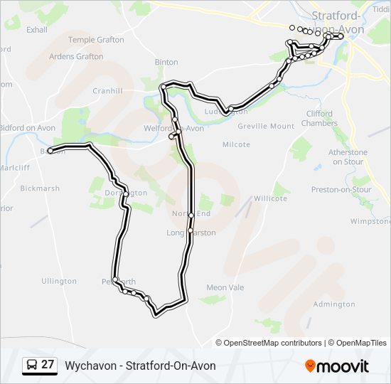 27 Route: Schedules, Stops & Maps - Barton (Updated)