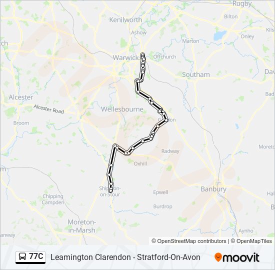 77c Route: Schedules, Stops & Maps - Leamington Spa (Updated)