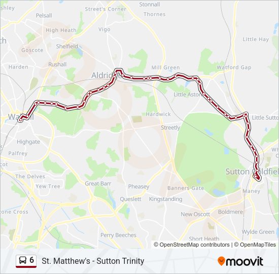 6 Route: Schedules, Stops & Maps - Gracechurch Centre (Updated)